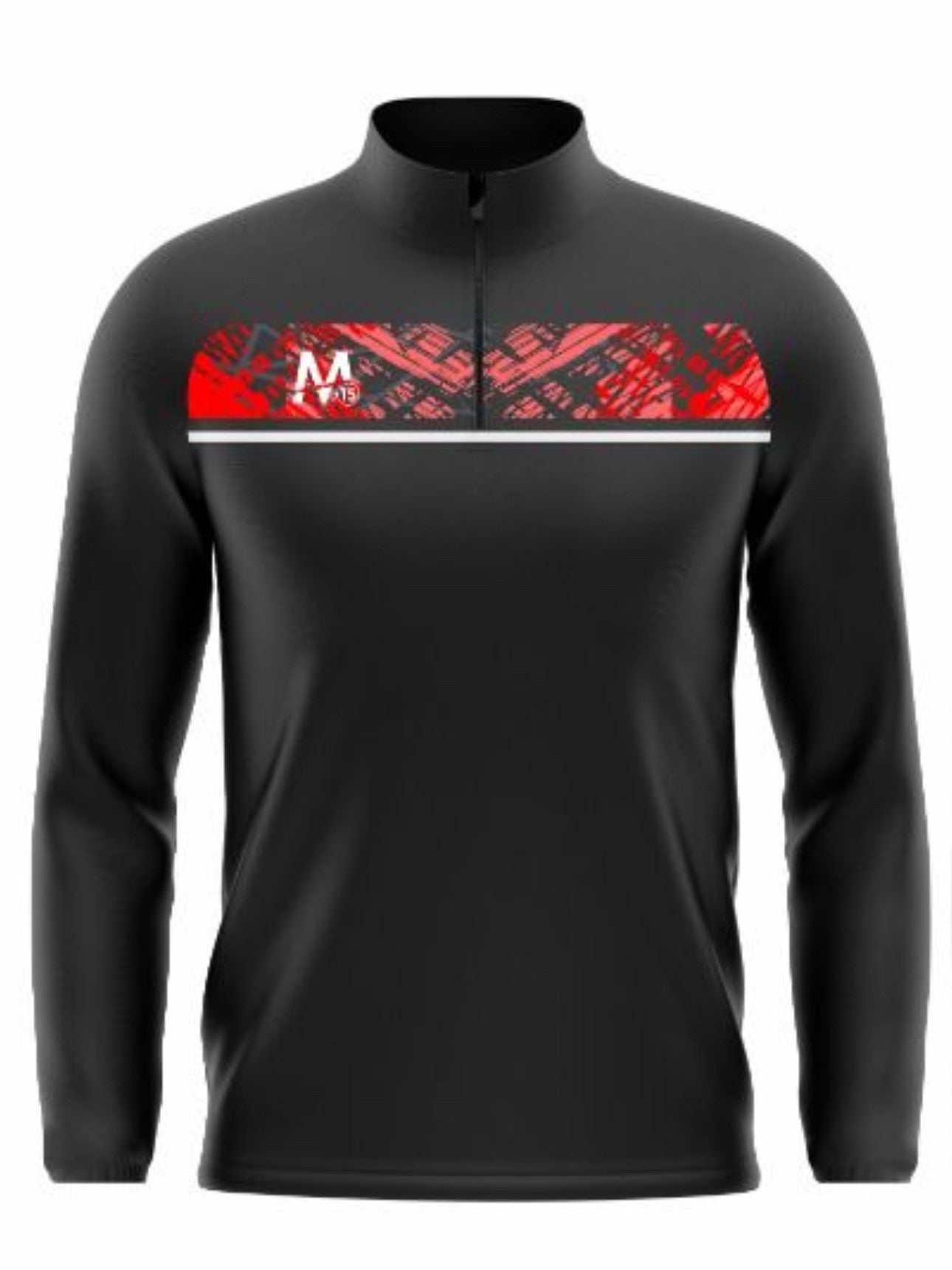Moza Half Zip - Blk/Red/White – Declan Loughman Sports